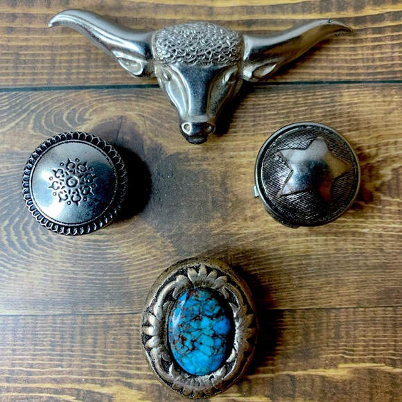 NONY New York | Jewelry | Vintage Western Silver Tone Faux Turquoise ...